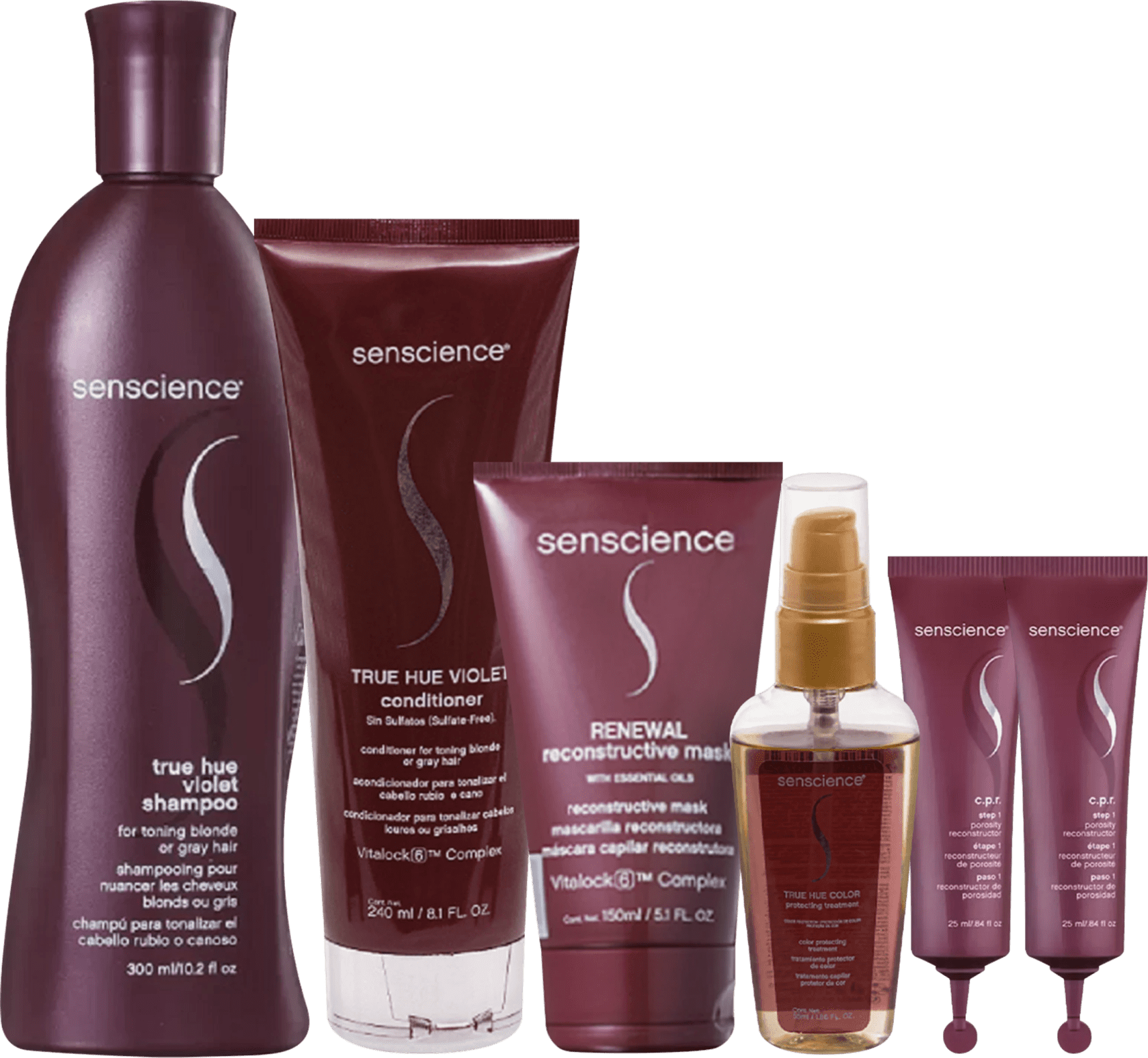 Kit Senscience True Hue Violet + Renewal + CPR + Color | Beleza na Web