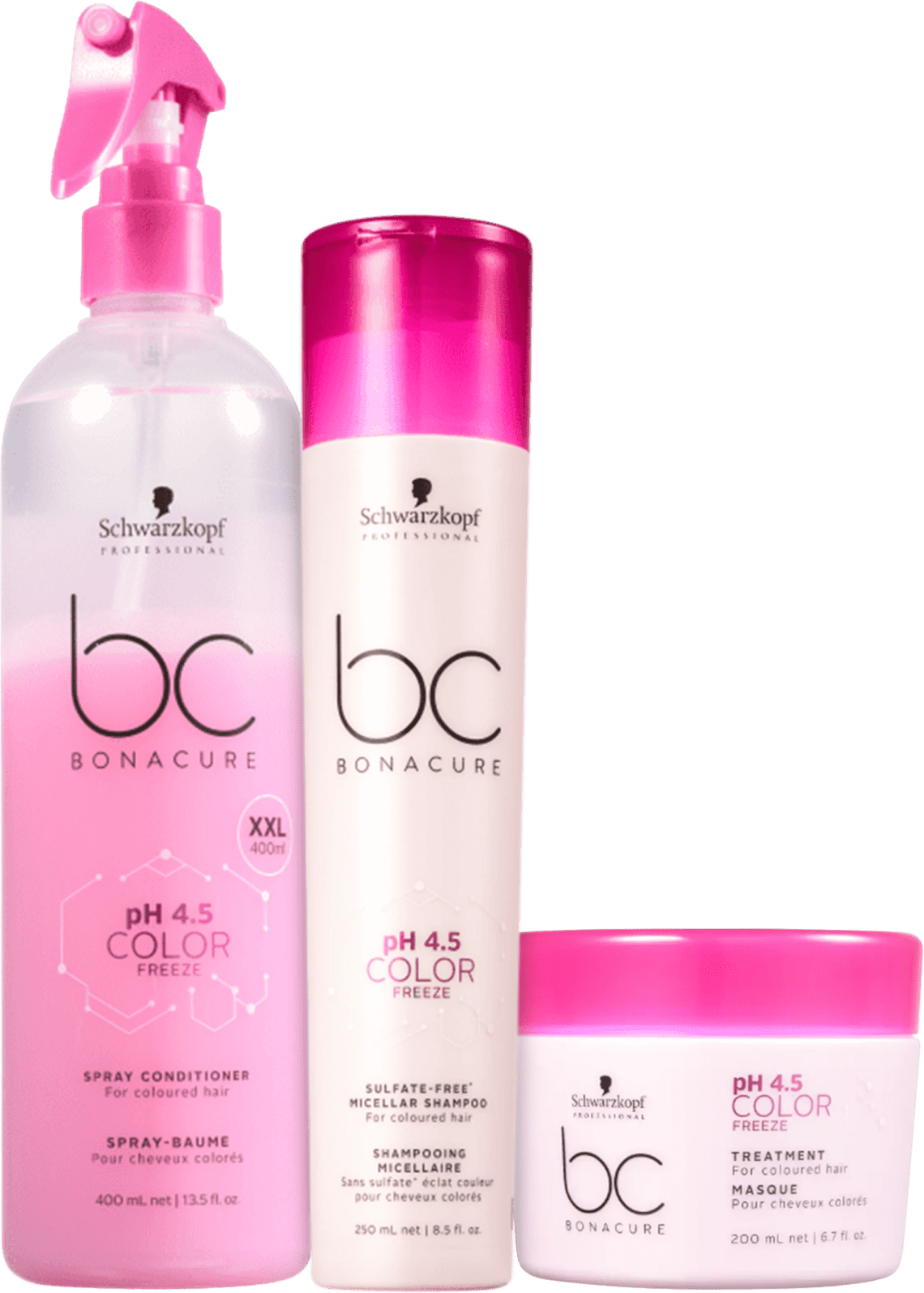 Schwarzkopf BC Bonacure pH 4.5 Color Freeze MICELLAR Shampoo SEM SULFATO 250ml Mascara 200ml e ...