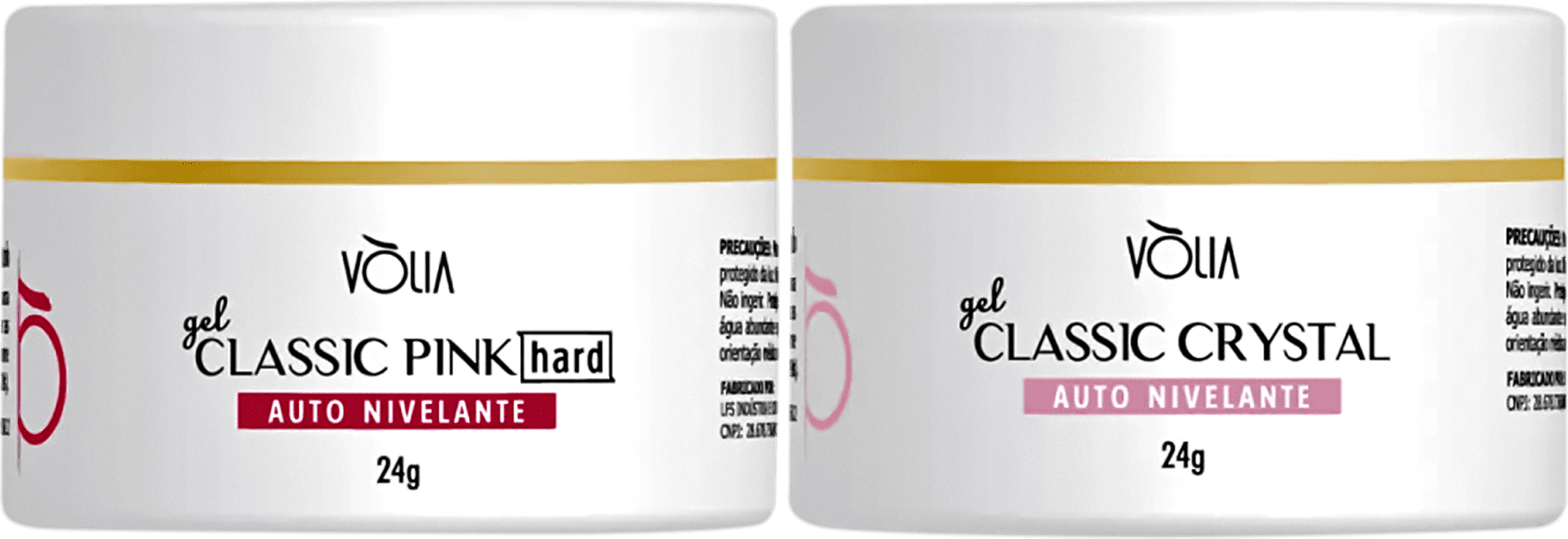 Gel Volia Classic Crystal 24g + Gel Volia Classic Pink Hard