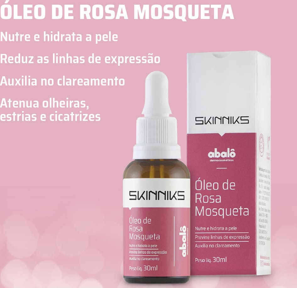 Óleo Facial e Corporal Abalô Skinniks Rosa Mosqueta | Beleza na Web