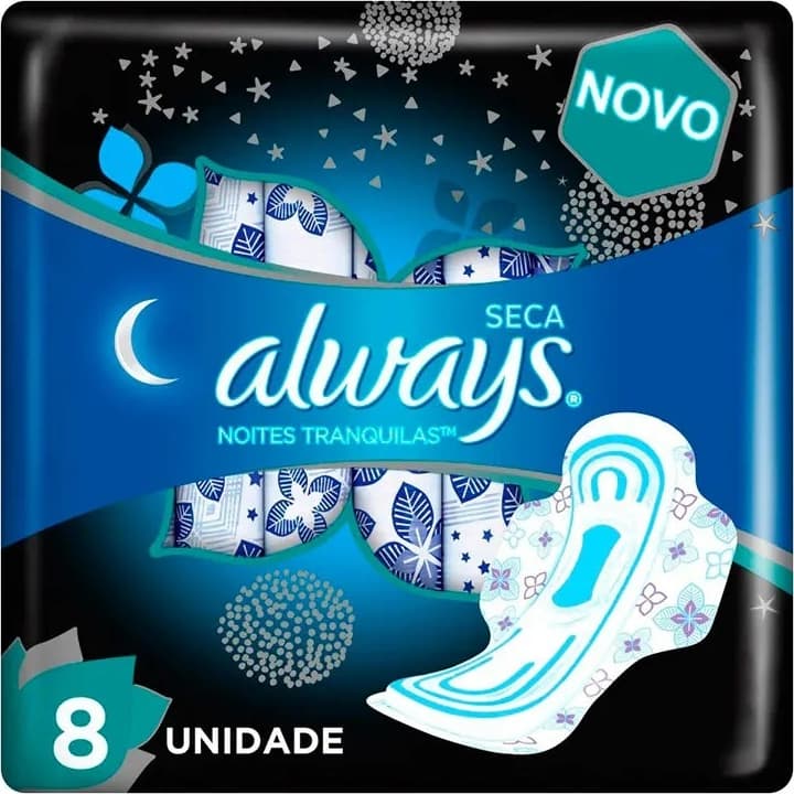 Absorvente Always Com Abas Noturno Seca C/8Un mes 11