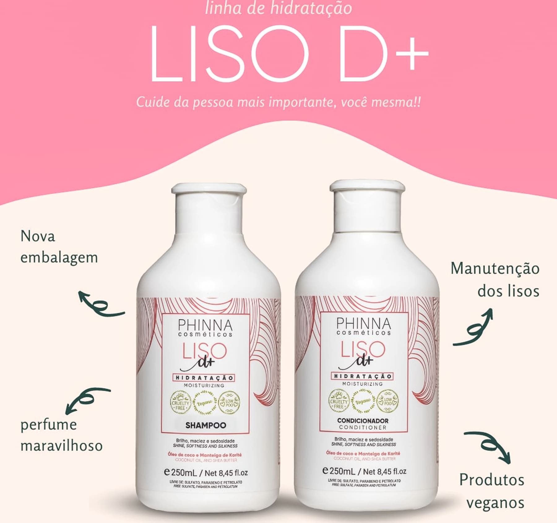 Kit Phinna Cosméticos Liso D+ | Beleza Na Web