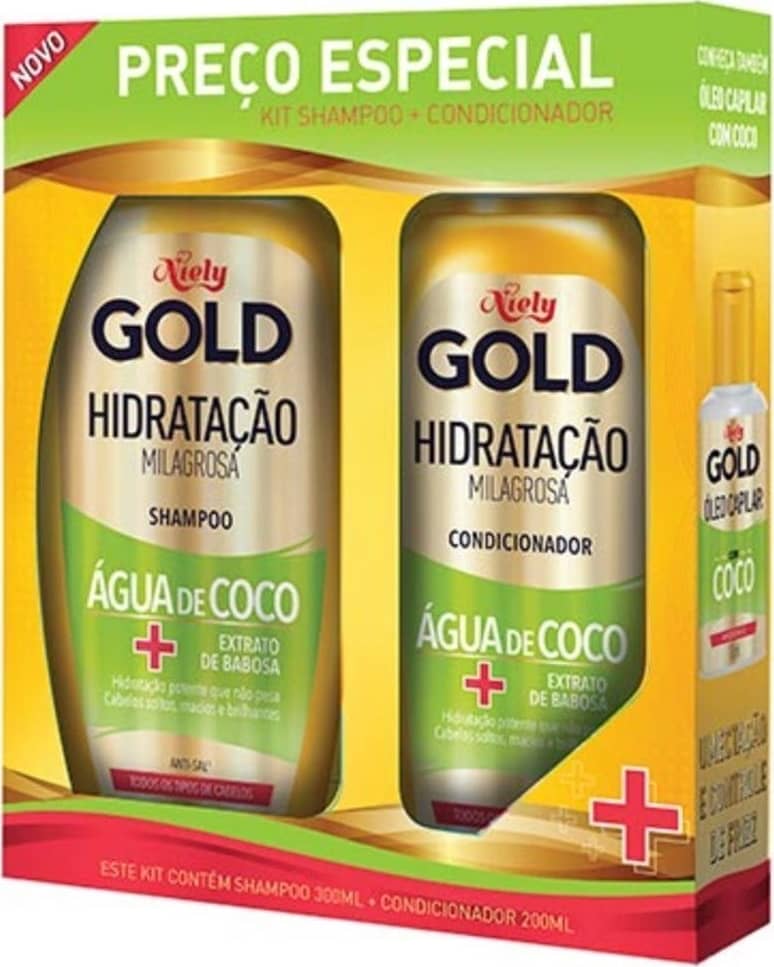 Kit Niely Gold Hidratação Milagrosa Água de Coco | Beleza na Web