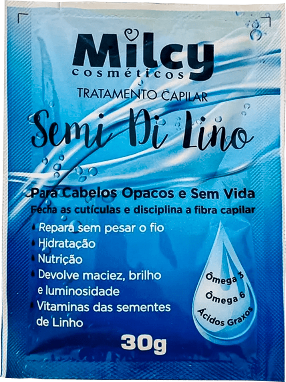 Máscara Capilar Milcy Cosméticos Semi Di Lino Sachê | Beleza na Web