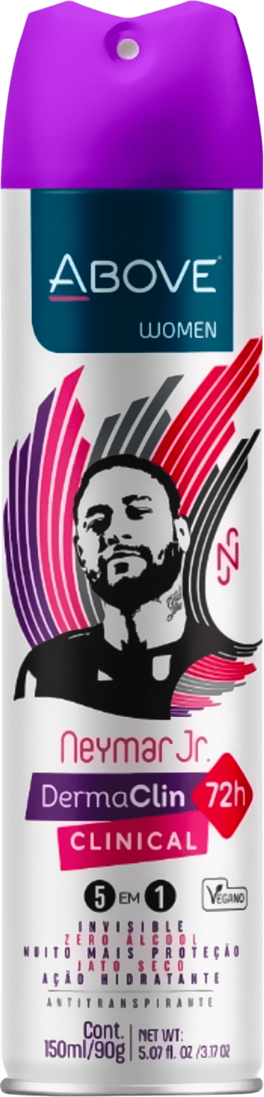 Desodorante Aerossol Feminino Above Neymar Jr Women Dermaclin | Beleza ...
