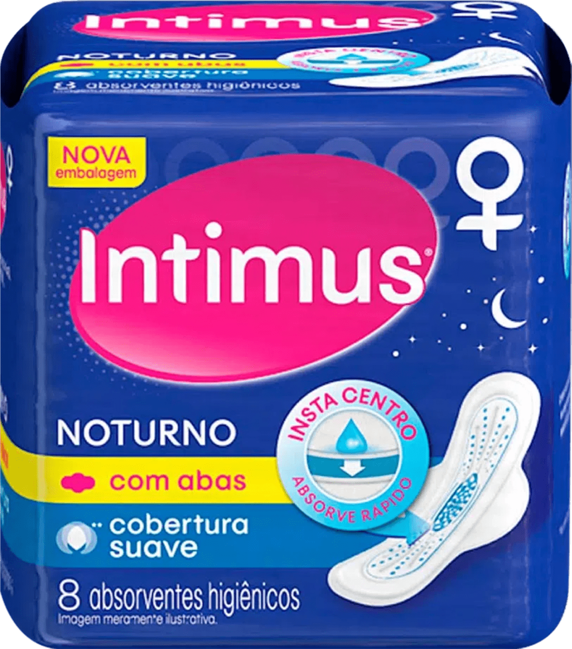Absorvente com Abas Intimus Noturno Suave | Beleza na Web
