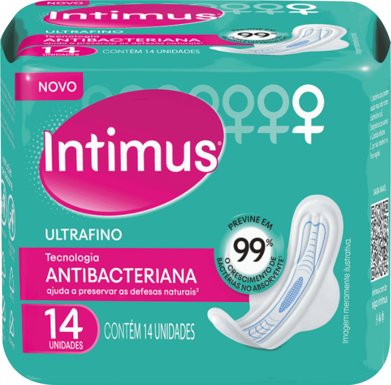 Absorvente com Abas Intimus Ultrafino Antibacteriano | Beleza na Web