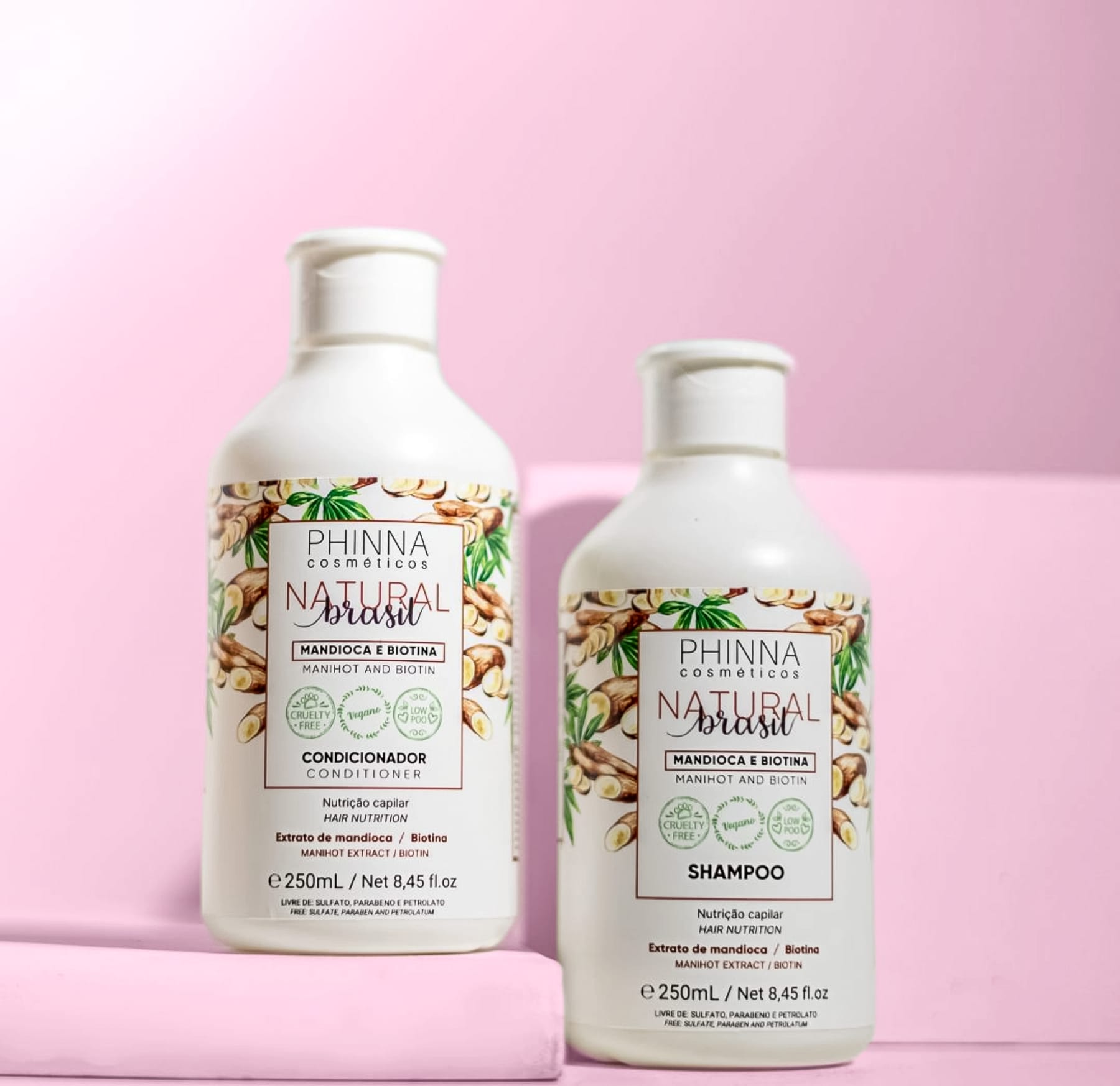 Kit Phinna Cosméticos Natural Brasil Mandioca & Biotina | Beleza Na Web