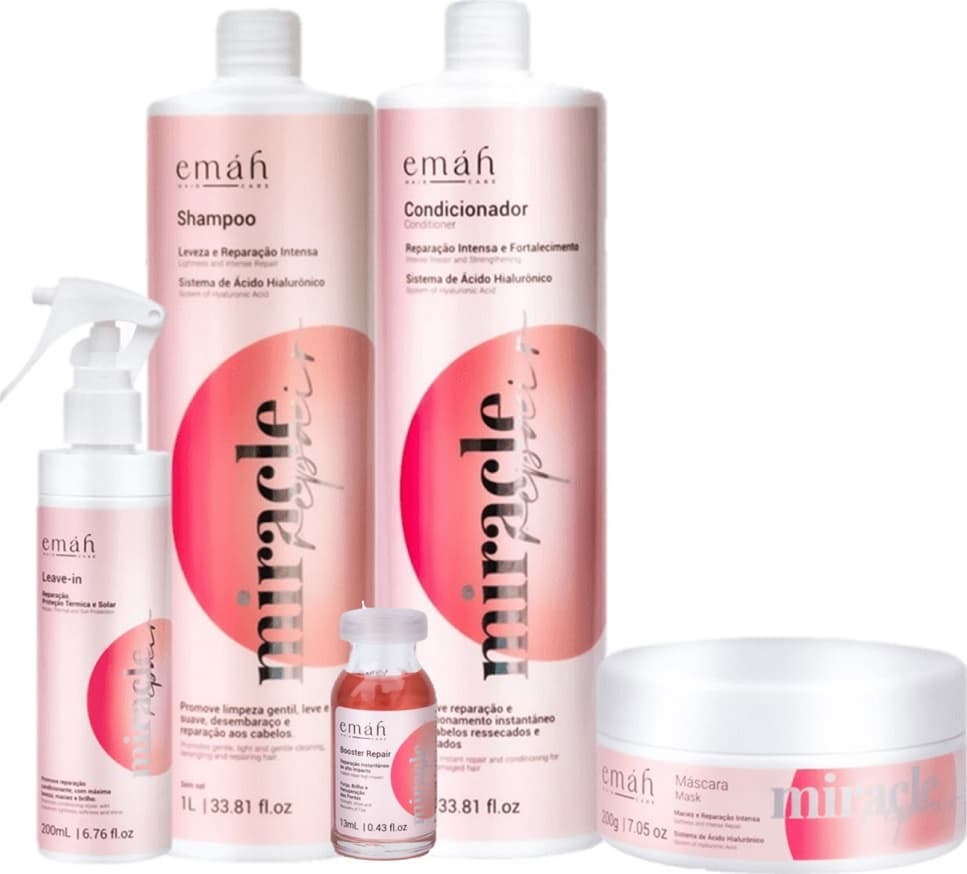 Kit Emáh Hair Care Miracle Repair Power Booster | Beleza Na Web