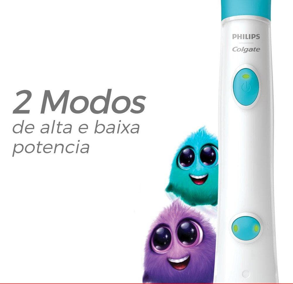 Escova de Dente Elétrica Infantil Philips Colgate SonicPro Kids