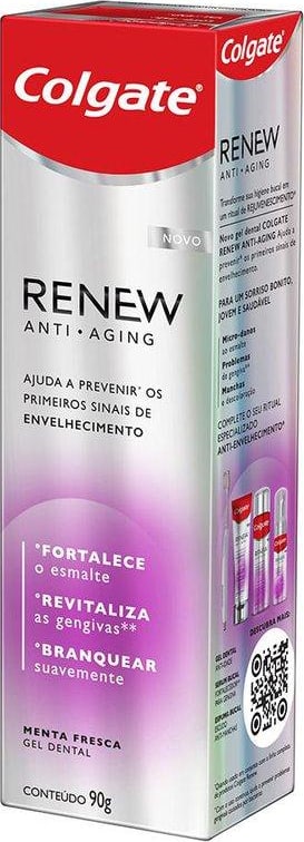 Gel Dental Colgate Menta Fresca Renew Anti-Aging 90g