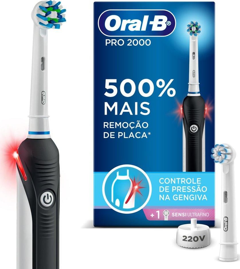 Escova Eléctrica Oral-B Pro 2000 Sensi Ultrafino 220v + Refil Sensi ...