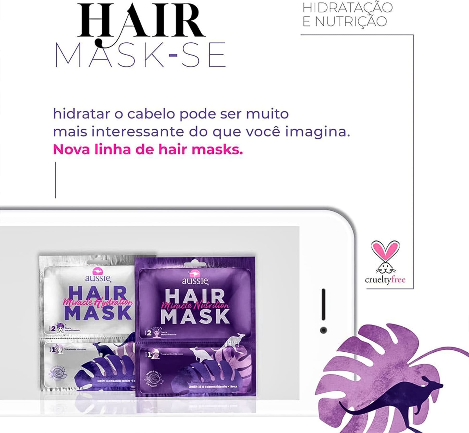 Máscara Aussie Hair Mask Miracle Nutrition | Beleza na Web