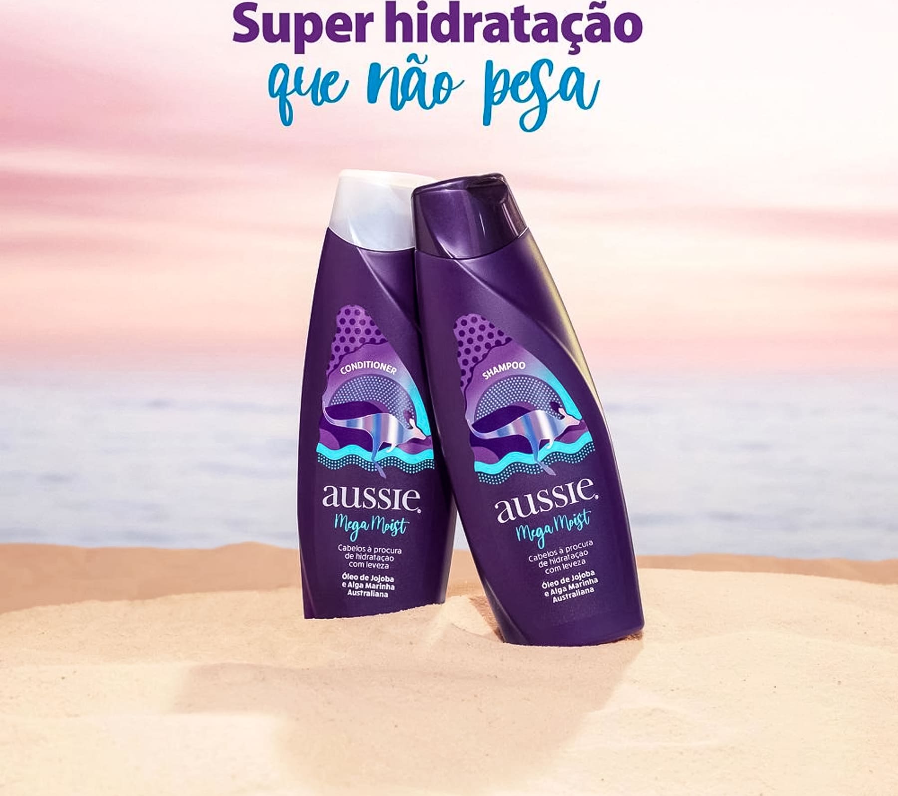 Kit Aussie Mega Moist Shampoo | Beleza na Web