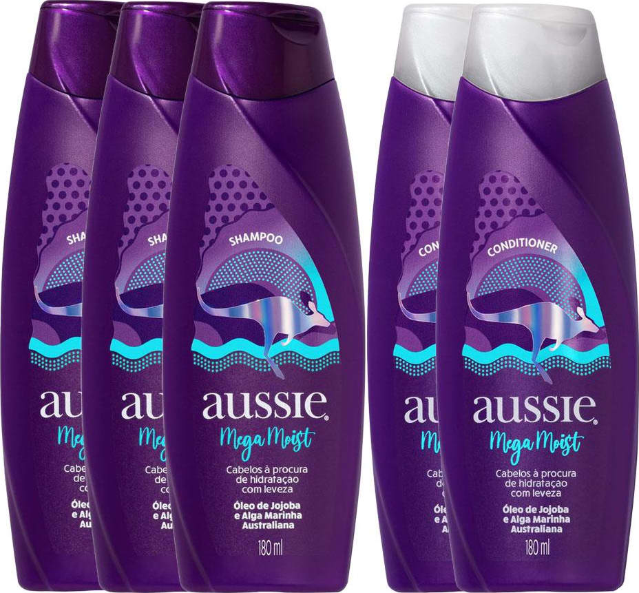 Kit Aussie Mega Moist | Beleza na Web