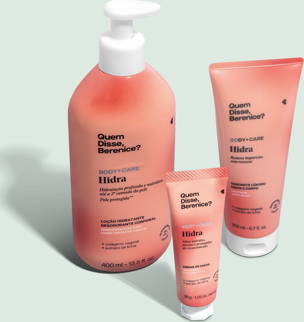 Kit Hidra: Cuidados para Corpo e Mãos - 400ml - QDB