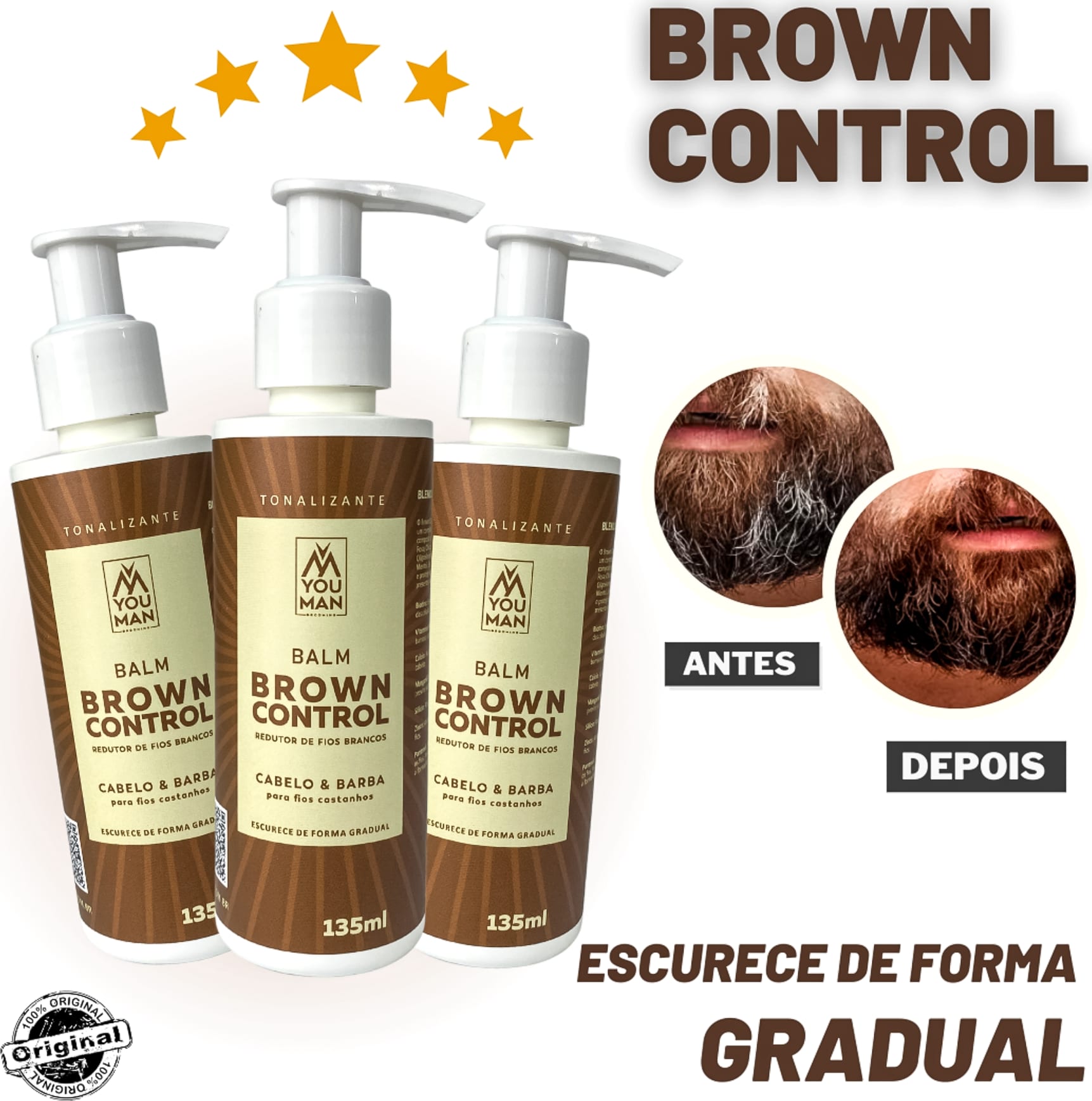 Kit You Man Grooming Brown Control Balm Trio | Beleza na Web
