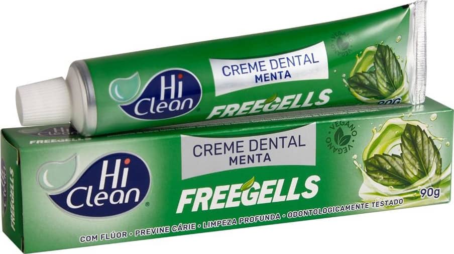 Creme Dental Hi Clean Freegells Menta com Flúor 90g
