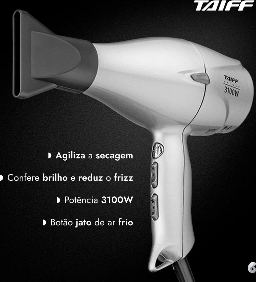 Secador de Cabelo Taiff Unique 3100W 220V | Beleza na Web