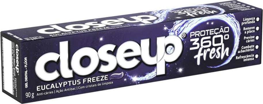 Gel Dental Close Up Proteção 360º Fresh Eucalyptus Freeze 90g