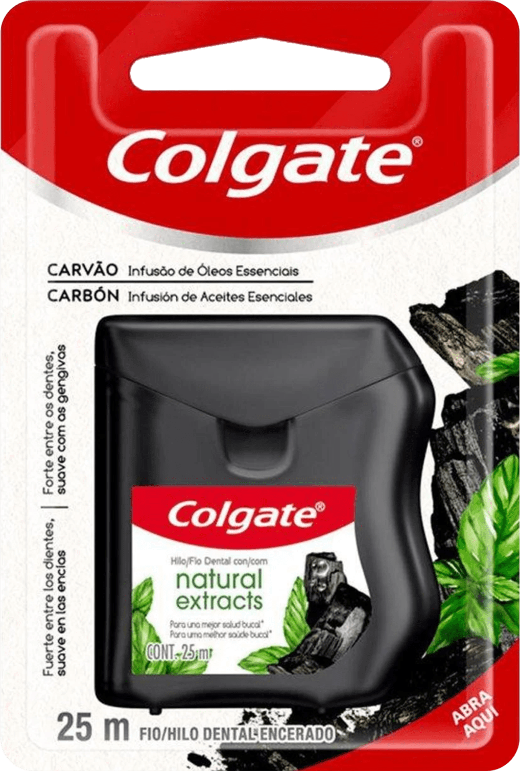 Fio Dental Colgate Natural Extracts Carvão 25m