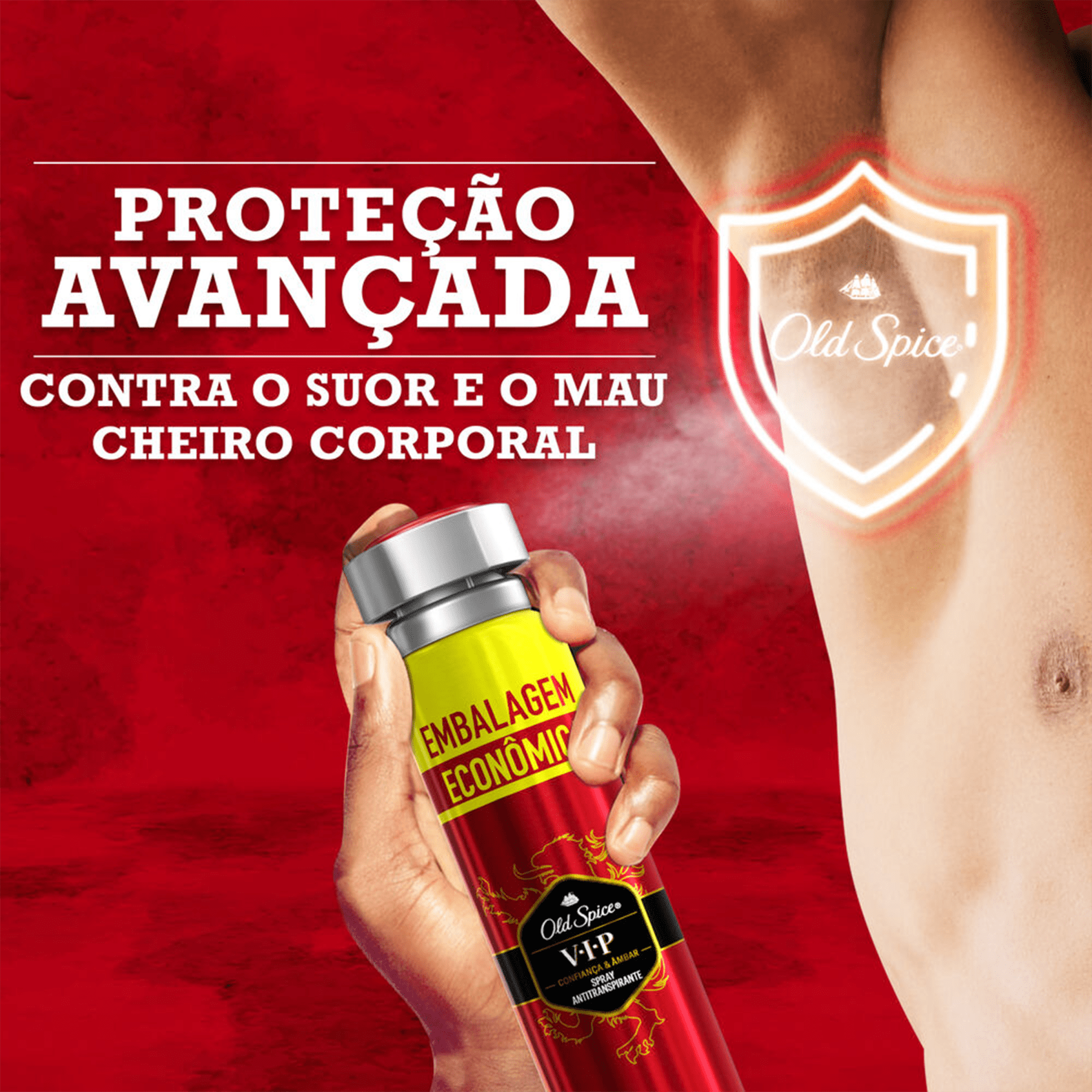 Desodorante Spray Old Spice VIP Masculino 124g | Beleza na Web