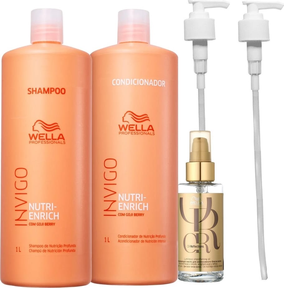 Kit Wella Professionals Invigo Nutri-Enrich + Válvulas Pump | Beleza Na Web