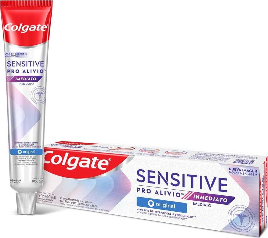 Kit Creme Dental Colgate Sensitive Pro-Alívio Imediato Original 90g com ...