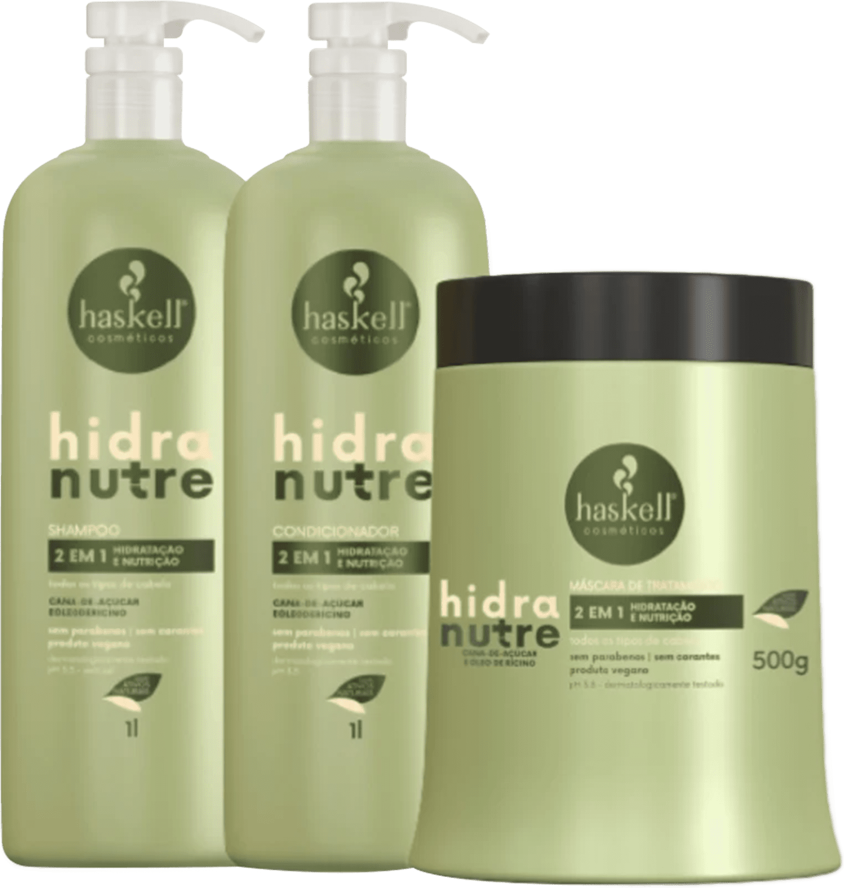 Haskell Kit Hidranutre Trio Salon (3 Produtos)