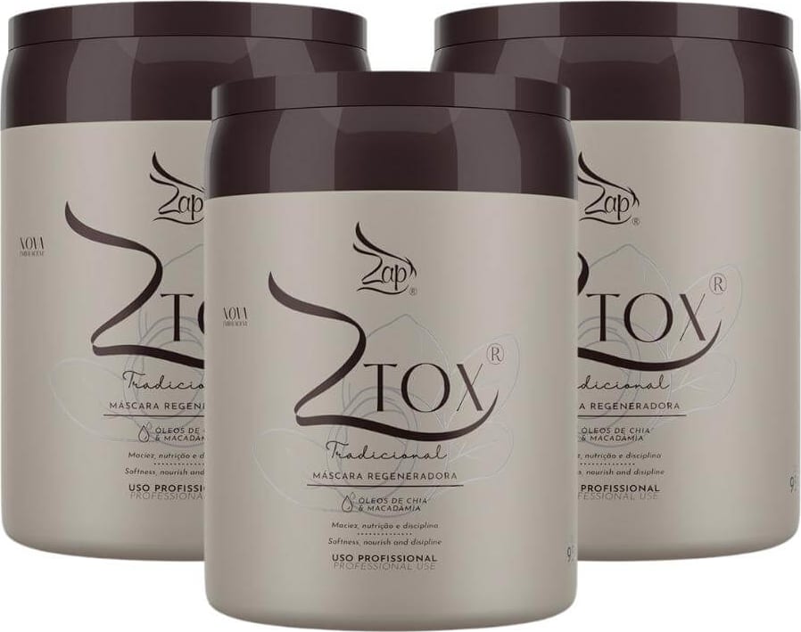 Kit Zap Ztox Triple Pro Máscara Alisante | Beleza na Web