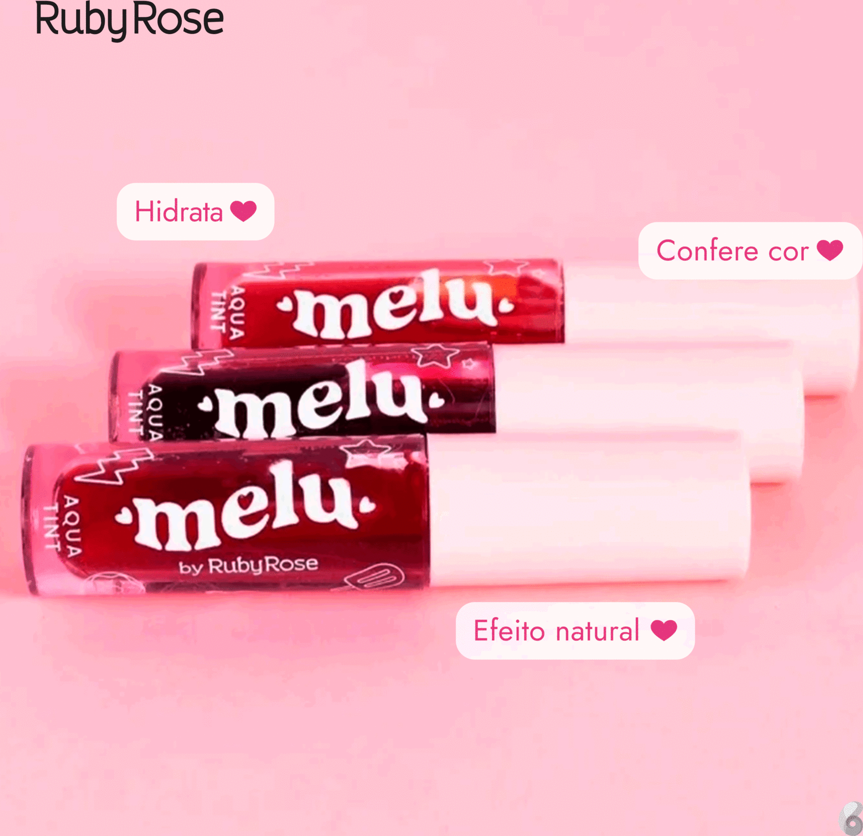 Lip Tint Ruby Rose Melu Acqua Tint | Beleza na Web