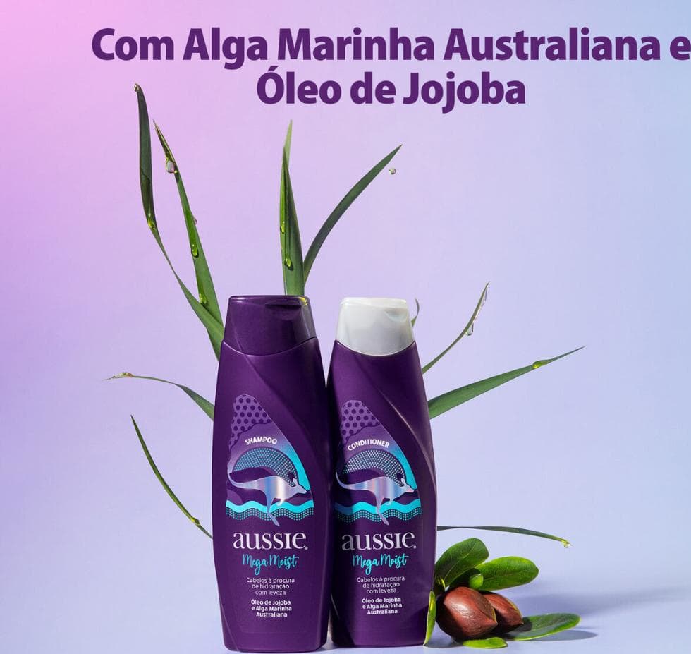 Kit Shampoo + Condicionador Aussie Mega Moist 3 Minute Miracle