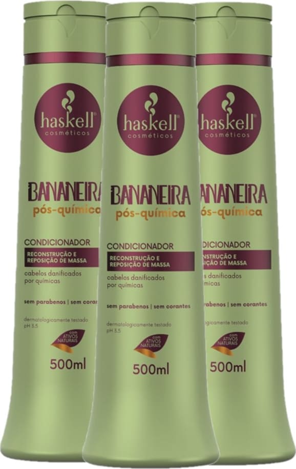 Kit Haskell Bananeira Condicionador Pós-Química | Beleza na Web
