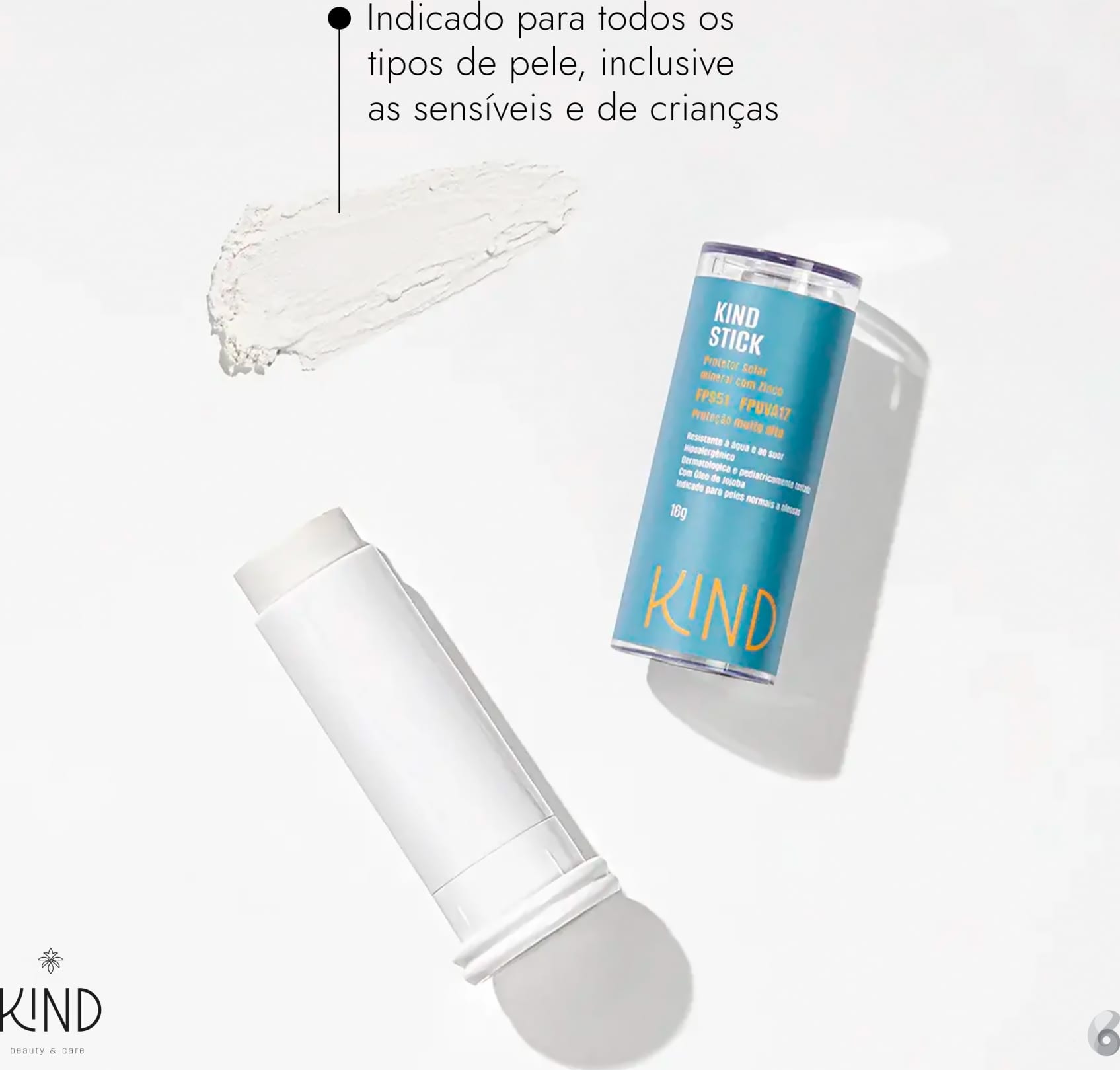 Kind Stick Mineral com Zinco FPS51 Protetor Solar Facial | Beleza na Web