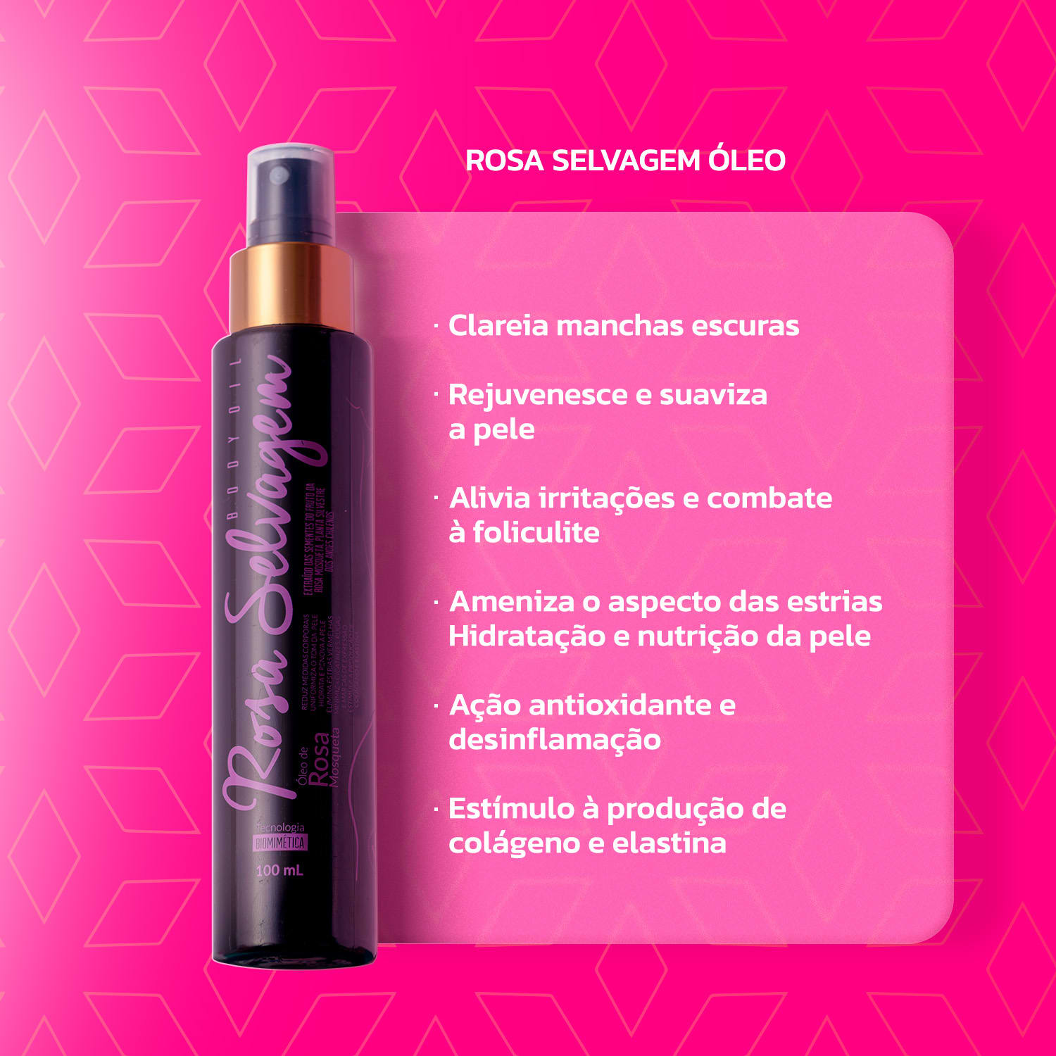 Rosa Selvagem - Óleo Clareador de Manchas 100ml