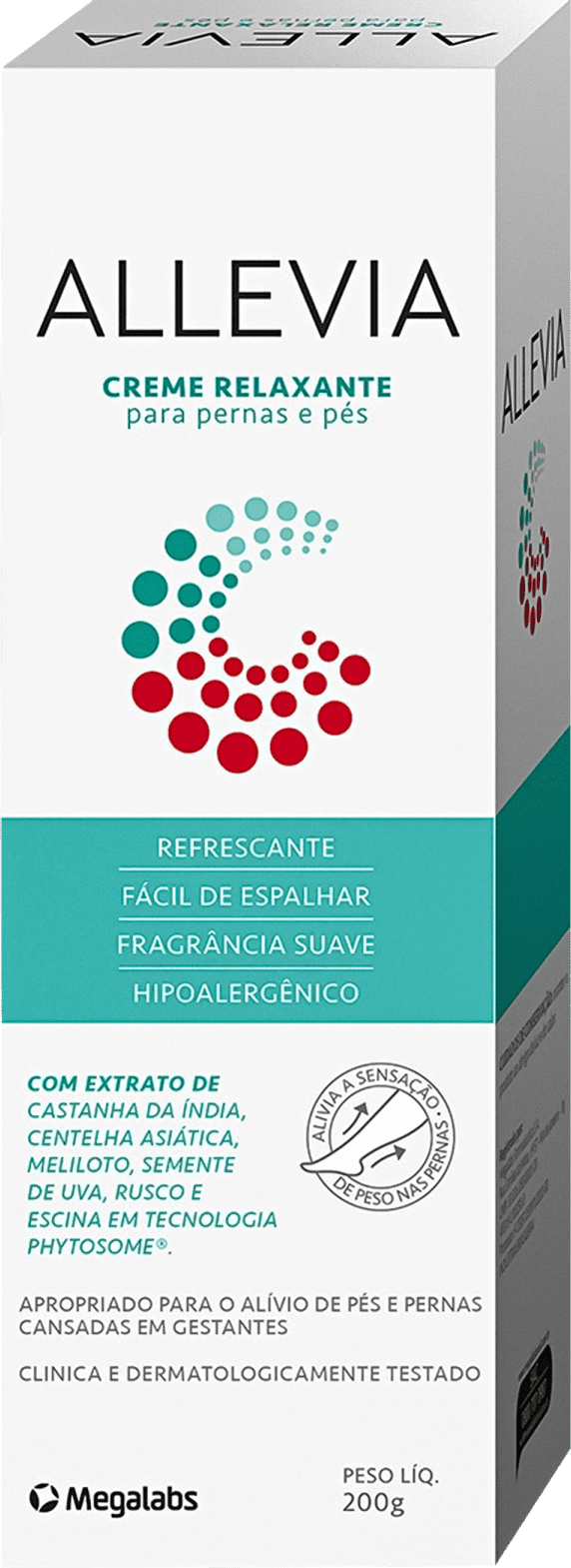 Creme Relaxante para Pernas e Pés Megalabs Allevia | Beleza na Web