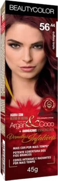 Tintura Beauty Color 56.44 Ruivo Mogno