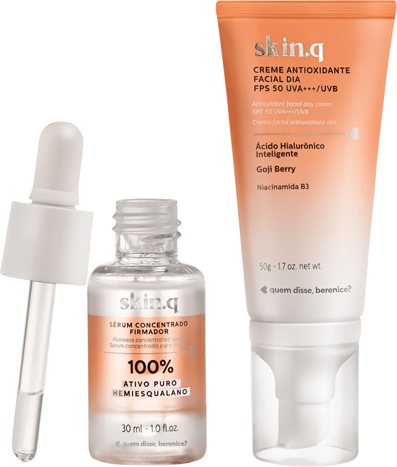 Combo Skin.q: Sérum Facial Concentrado 30ml + Creme Facial Antioxidante ...