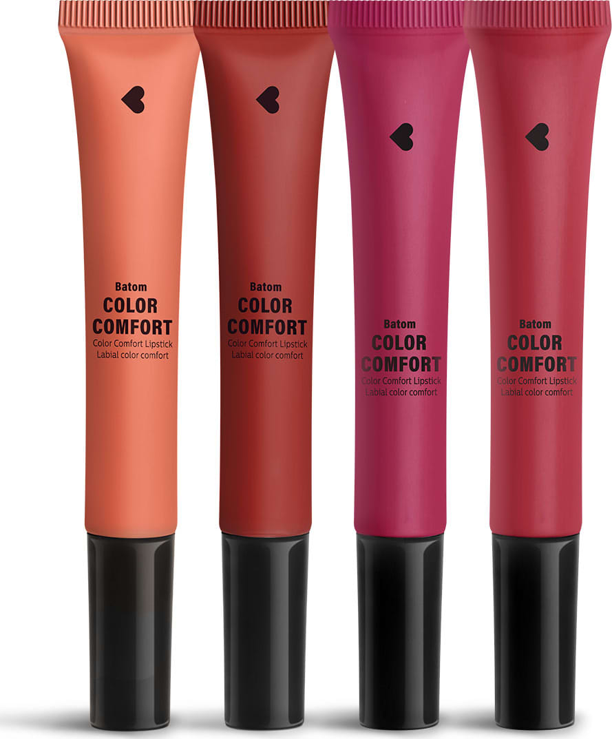 Combo Make Para Os Lábios Batom Color Comfort (4 itens) QDB