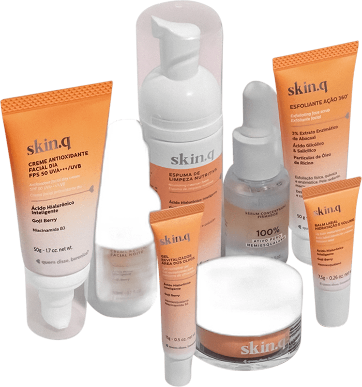 Kit Skin.q Rotina de Cuidados Completa com Sérum Hemiesqualano QDB