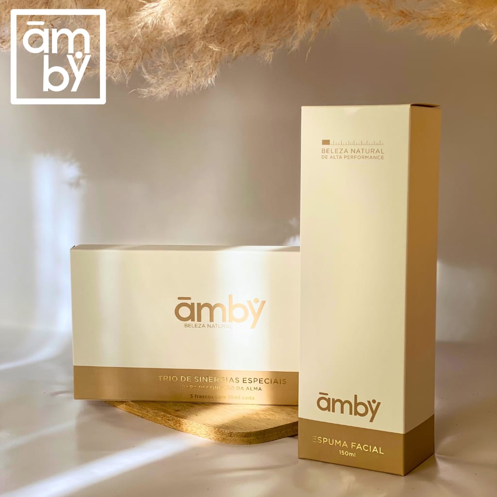 Amby - Kit Espuma Limpeza Facial 150ml + Trio de Sinergias 3x 10ml
