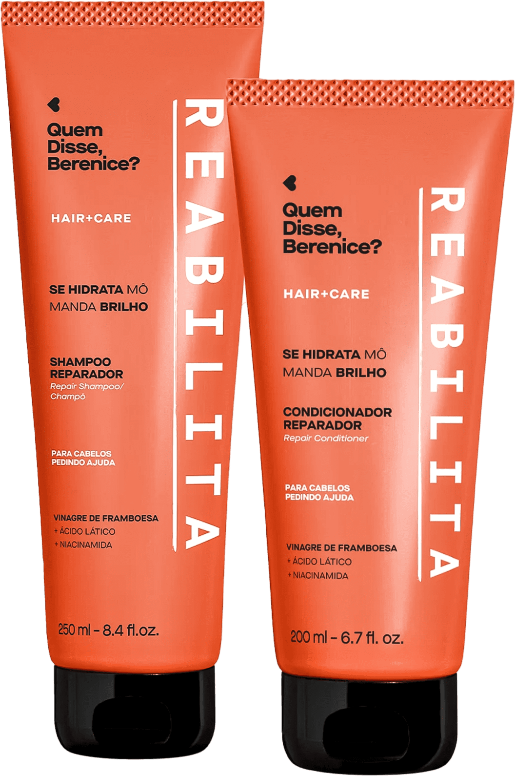 Combo Reabilita: Shampoo 250ml + Condicionador 200ml QDB