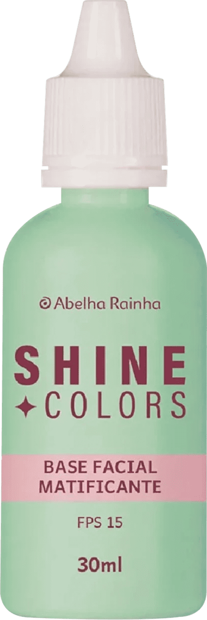 Abelha Rainha Shine Colors Base Líquida Matificante FPS 15 Porcelana 30ml