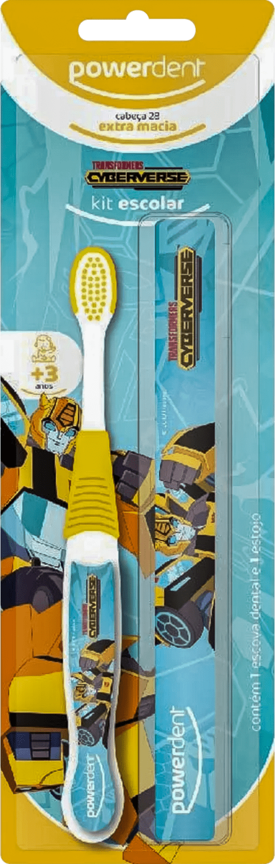 Kit Powerdent Transformers Bumblebee Escova + Estojo | Beleza na Web