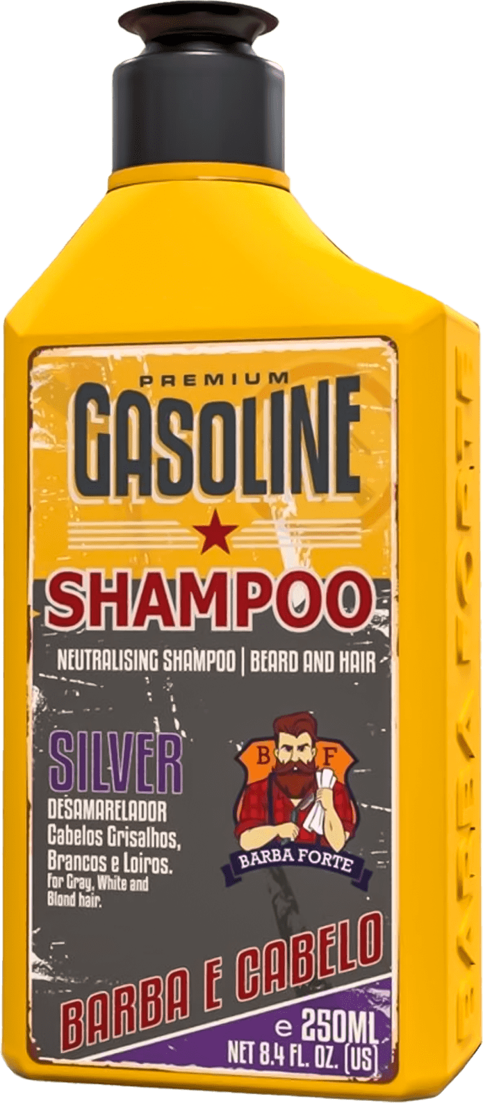 Shampoo Desamarelador Barba Forte Gasoline Silver | Beleza na Web