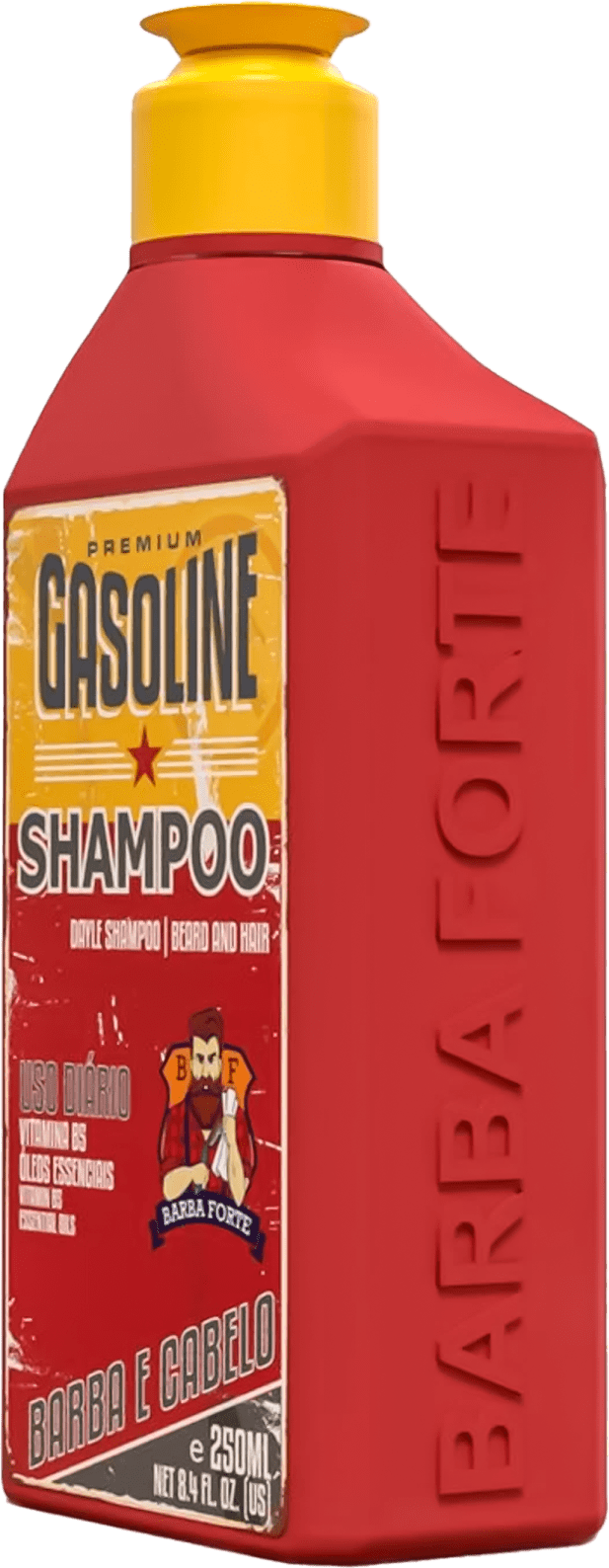 Shampoo para Barba e Cabelo Barba Forte Gasoline | Beleza na Web