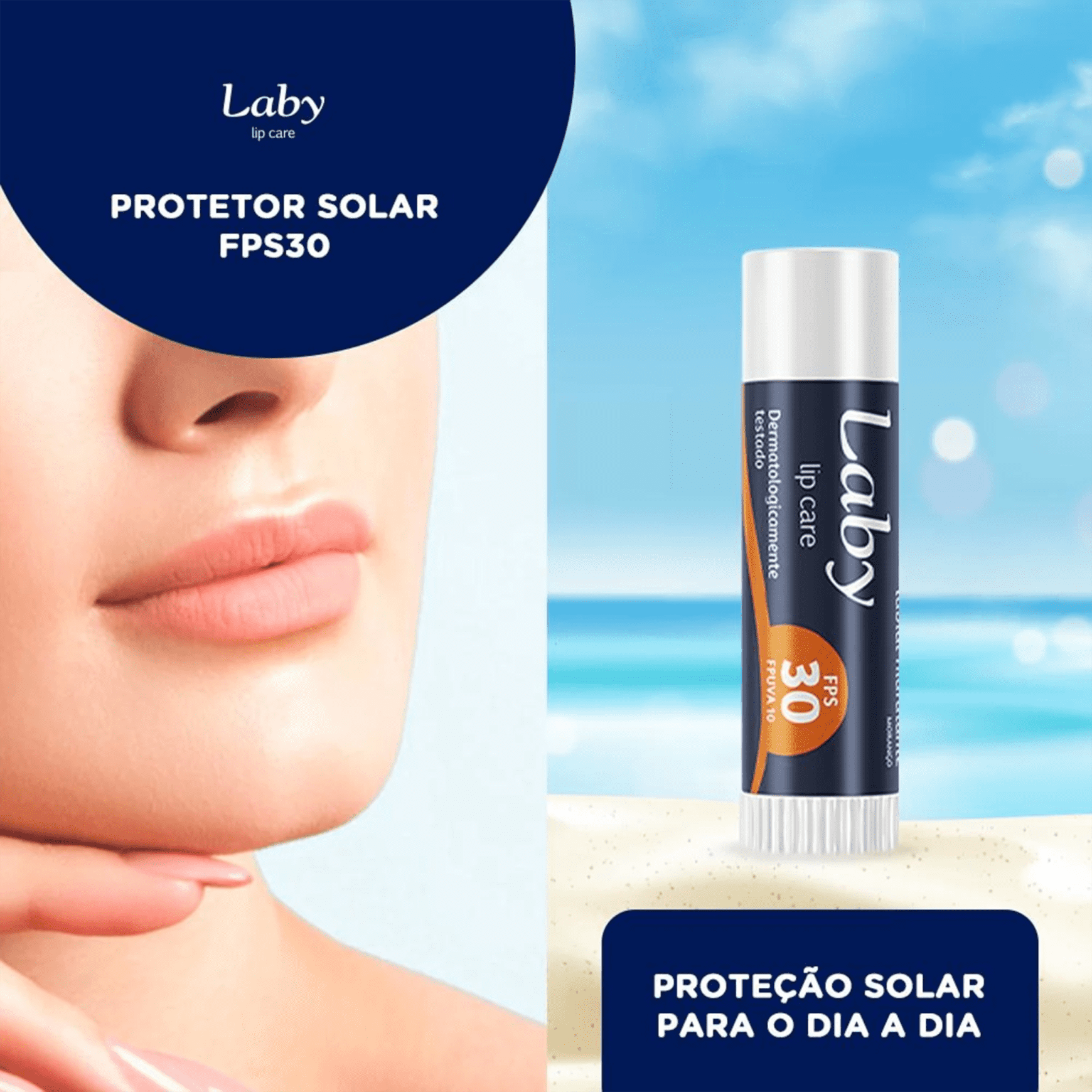 Protetor Solar Labial Laby Lip Care FPS 30 | Beleza na Web