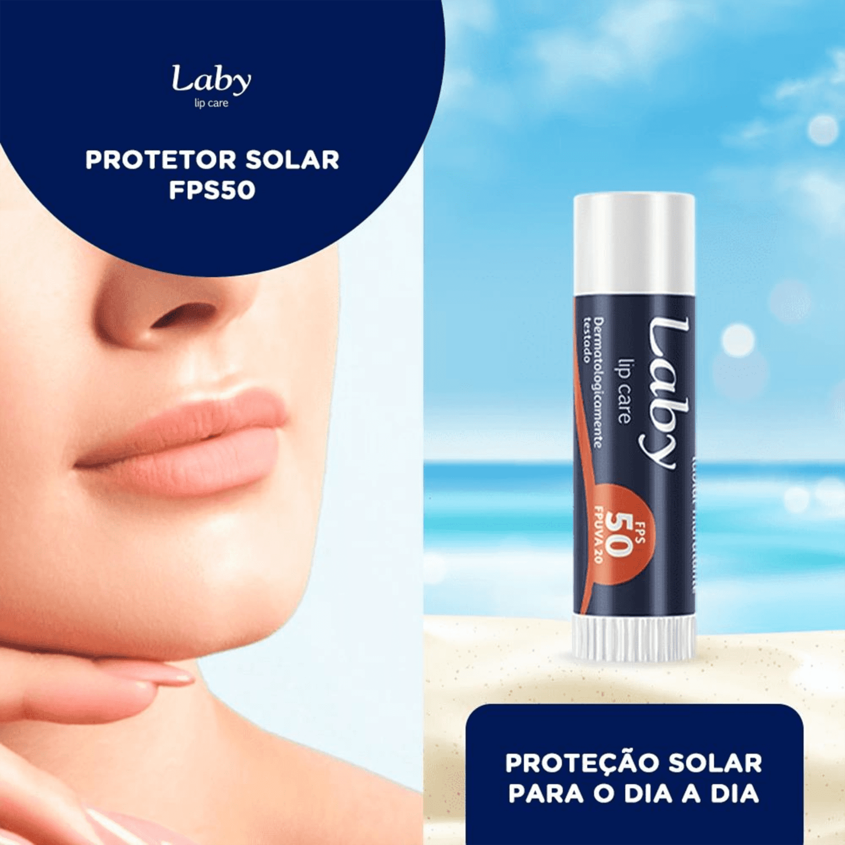 Protetor Solar Labial Laby Sol FPS 50 | Beleza na Web