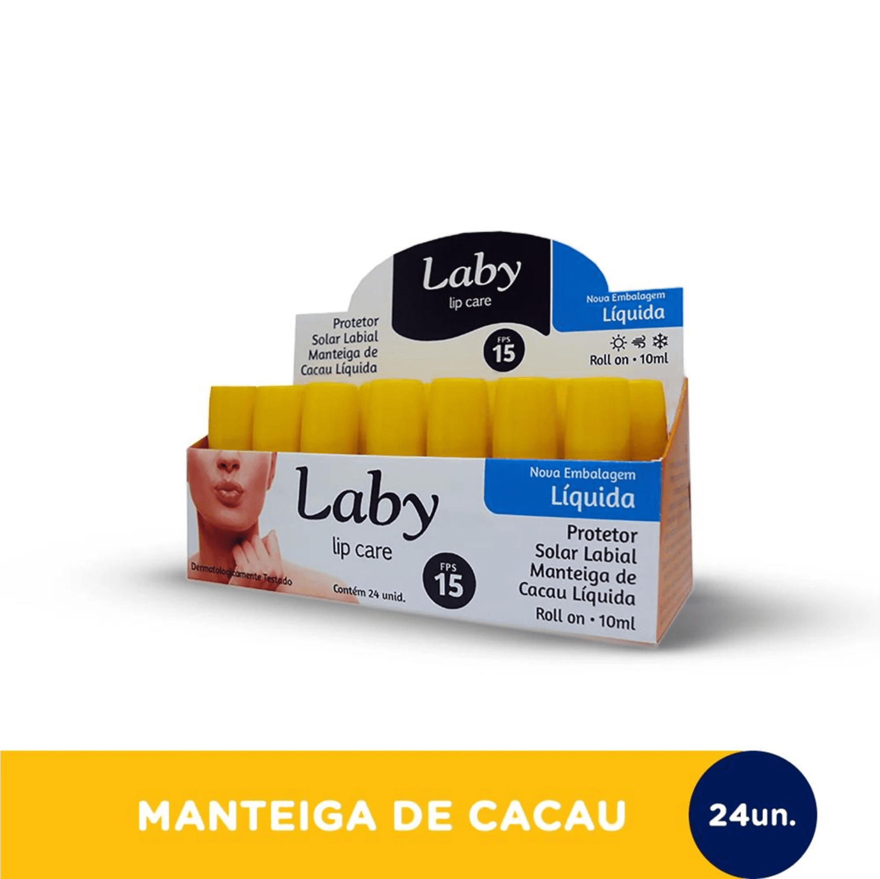 Protetor Labial Laby Lip Care FPS 15 Manteiga de Cacau Líquida | Beleza ...