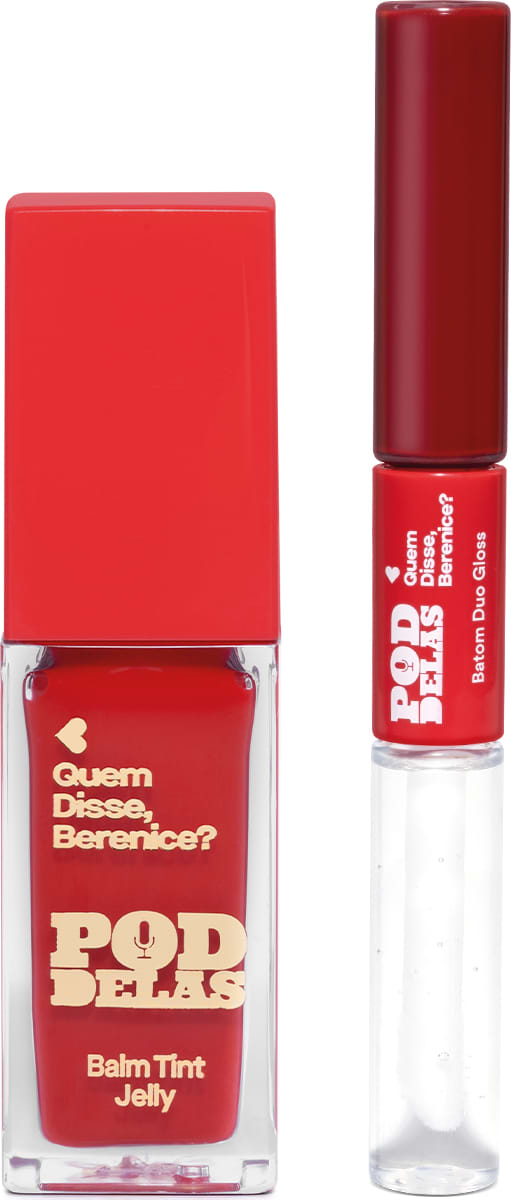 Combo Balm Tint Jelly Vermelho 6,5ml + Batom Duo Vermelho 8ml | Quem Disse, Berenice?